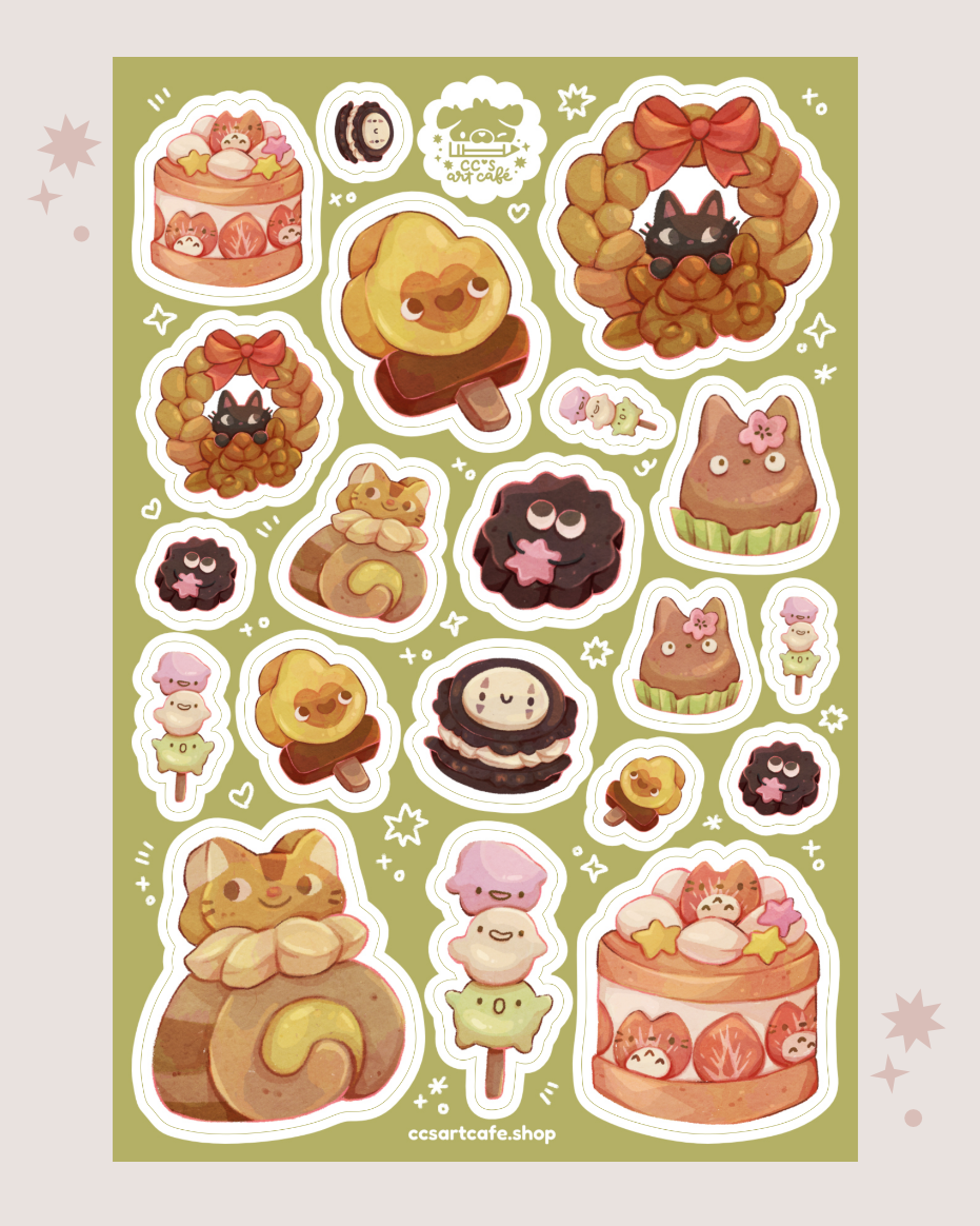 Magical Desserts Vinyl Sticker Sheet – ccsartcafe